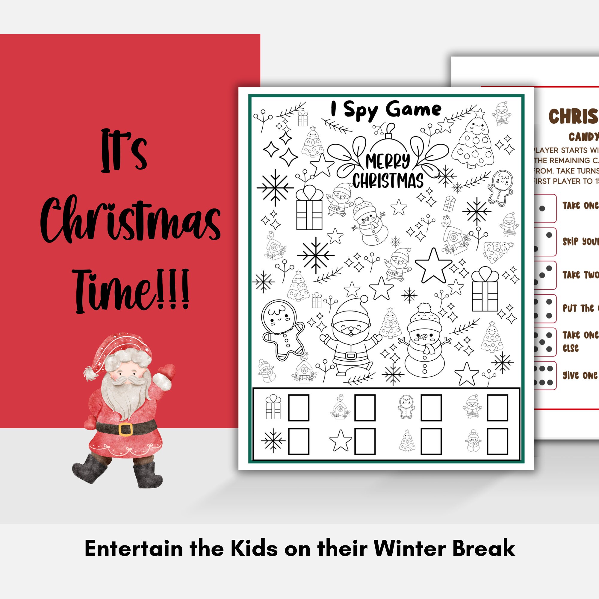 Christmas Fun for Kids: Printable Activity Bundle With Over 25 Engaging ...