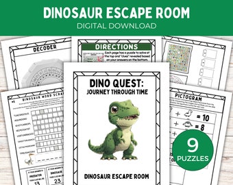 Escape Jurassic Park - Printable Escape Room Kit, Perfect for Parties ...