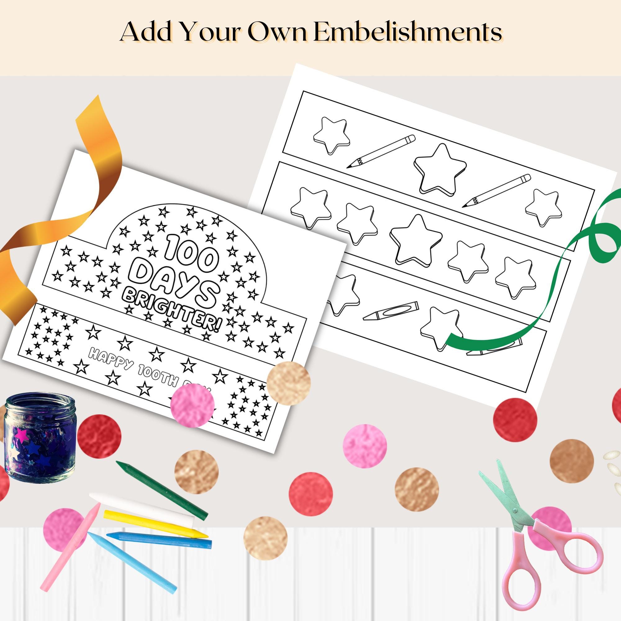 100 Days of School Paper Crowns - Kids Craft Activity - Classroom Party ...
