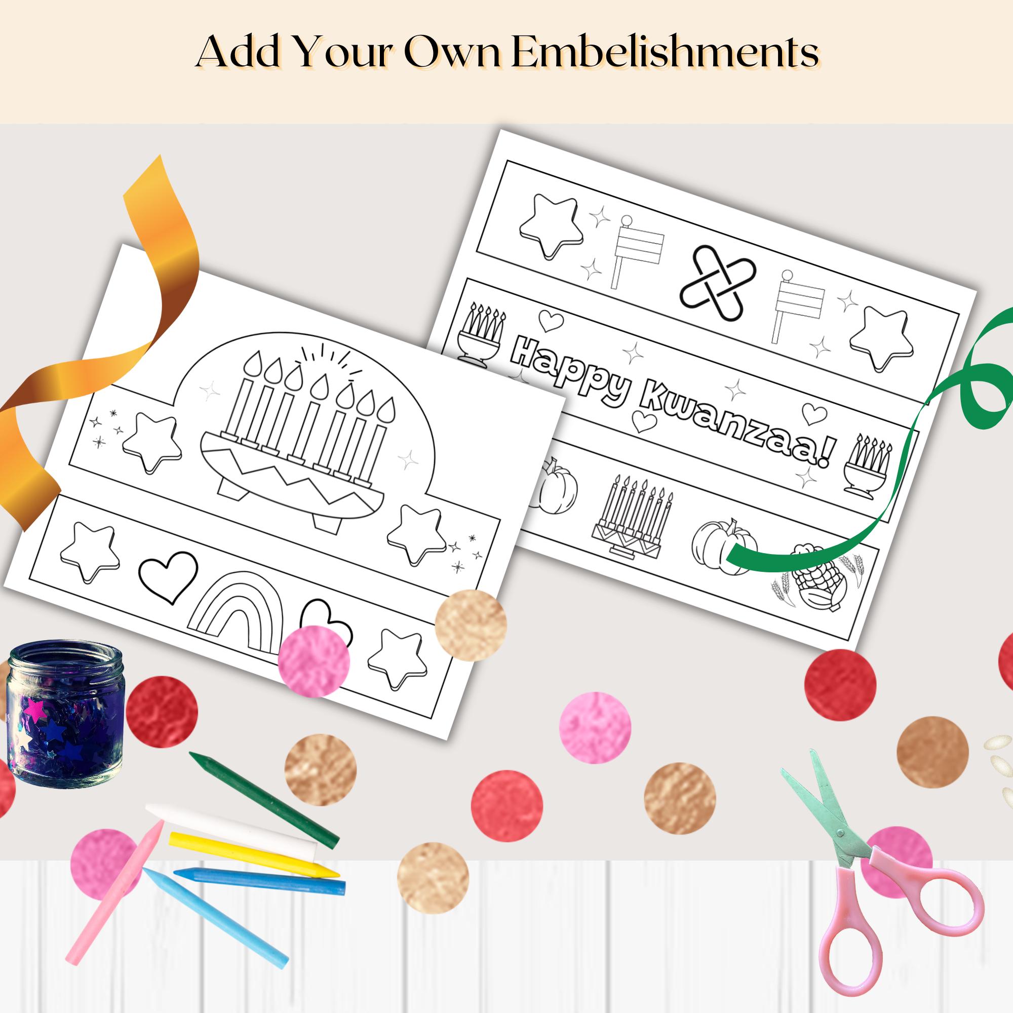Kwanzaa Paper Crown Activity for Kids, Holiday DIY Printable Hat for ...