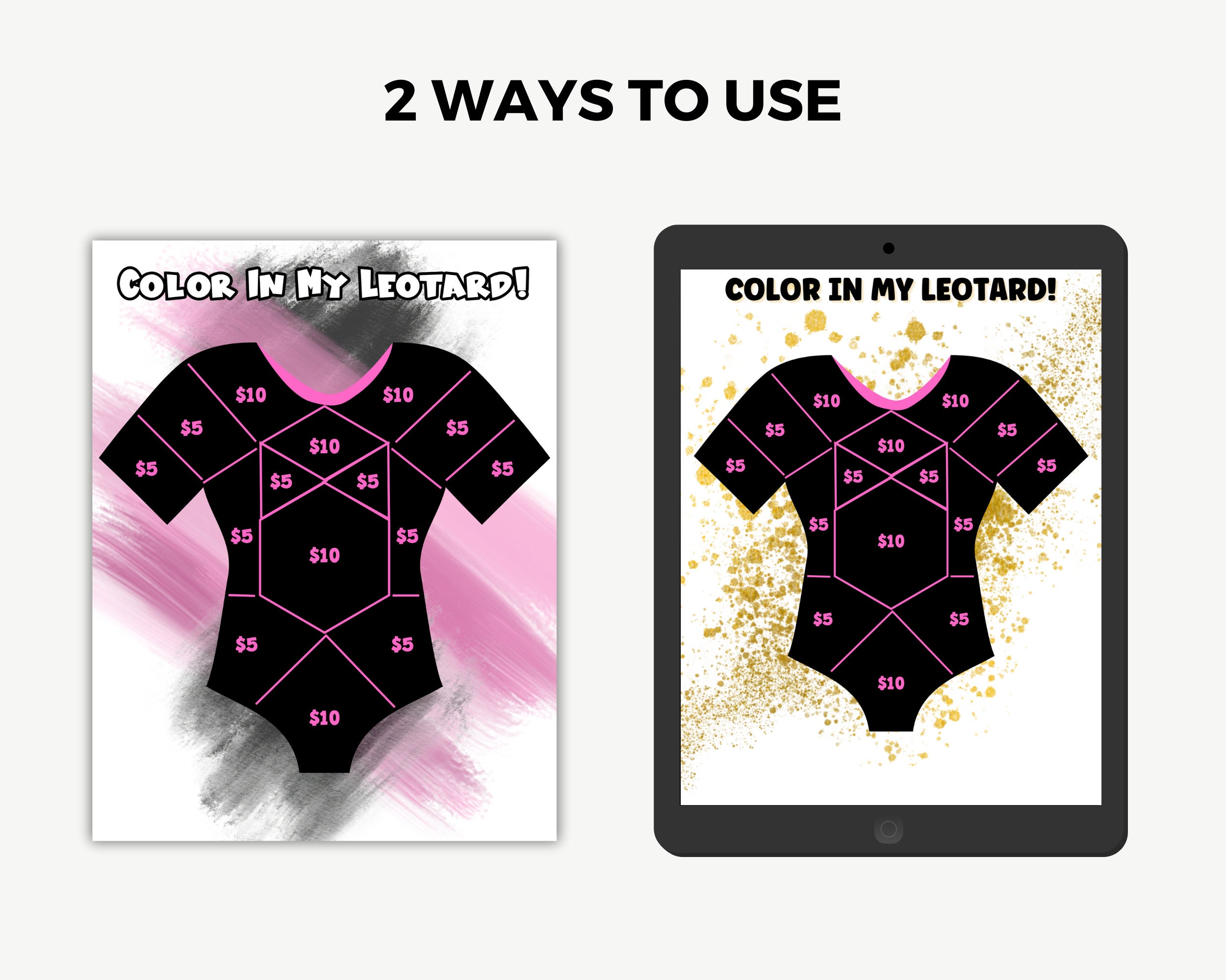 Dance Fundraiser - Gymnastics Fundraiser - Color My Leotard Fundraiser ...