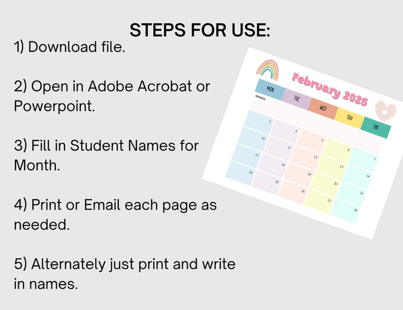 EDITABLE SNACK CALENDAR | Rainbow Theme | Organize Snack Time With Ease ...