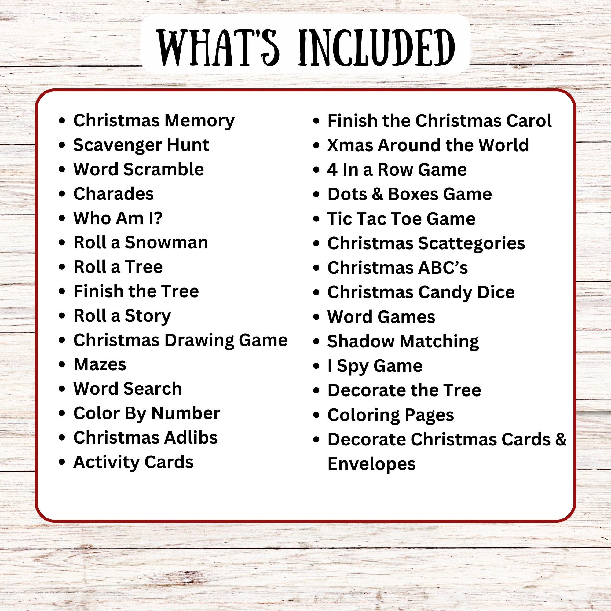Christmas Fun for Kids: Printable Activity Bundle With Over 25 Engaging ...