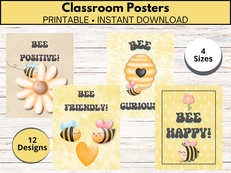 Bee Theme Classroom Posters, Classroom Decoration, Kindergarten ...
