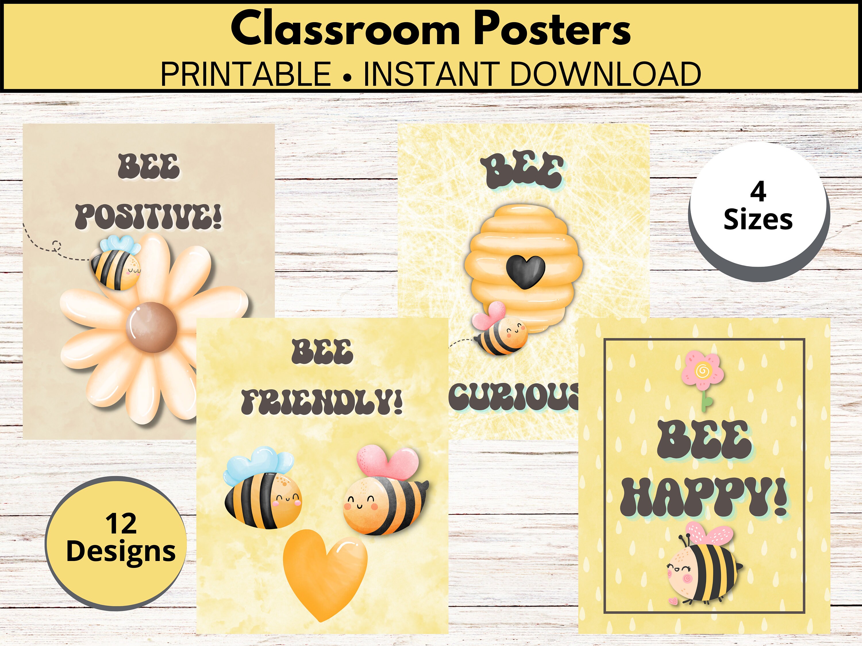 Bee Theme Classroom Posters, Classroom Decoration, Kindergarten ...
