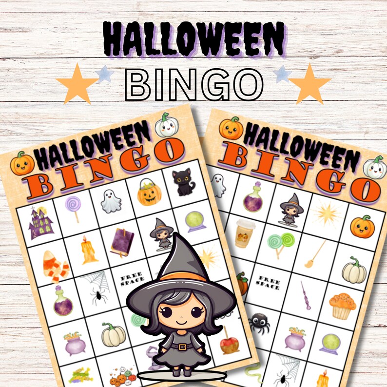 Halloween BINGO Printable Party Game - Halloween Games Printable ...