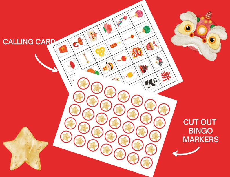 Lunar New Year BINGO Game for Kids and Adults Family - Etsy
