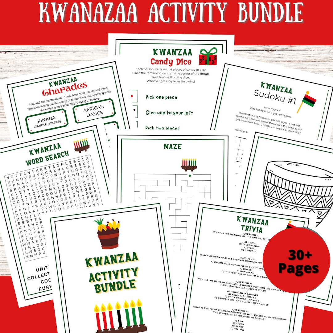 Kwanzaa Games | Kwanzaa Trivia | Kwanzaa Party Games Bundle - Etsy