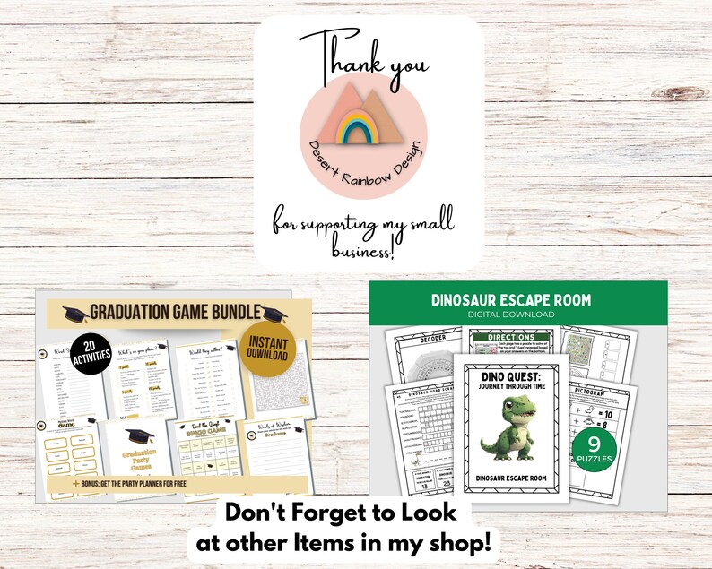 Graduation Escape Room | Printable Escape Room Game | Family Game Night ...