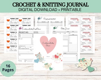 Fun Crochet & Knitting Notebook Craft Project Journal Craft Project ...