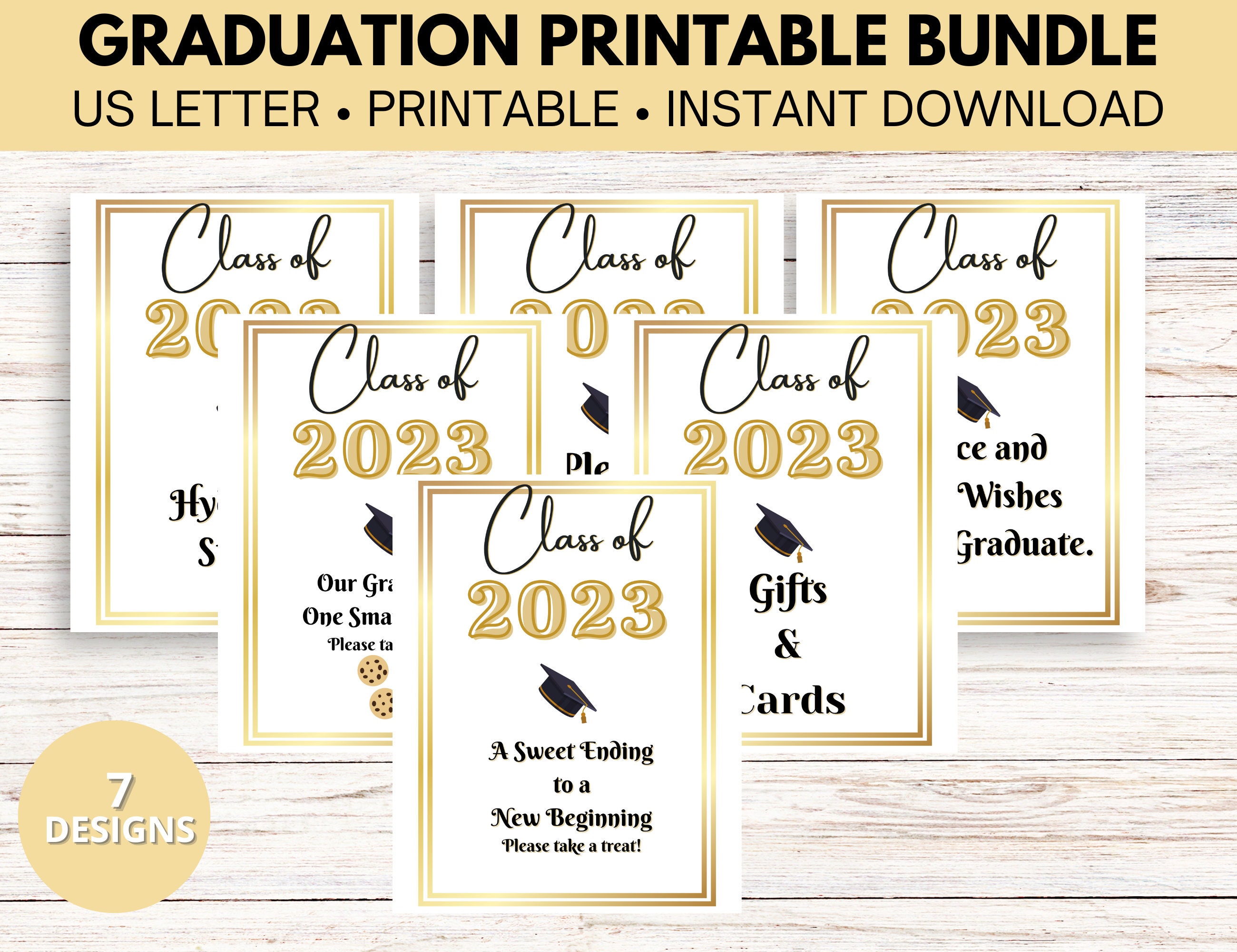 Graduation Party Table Signs Printable Grad Party Signs - Etsy