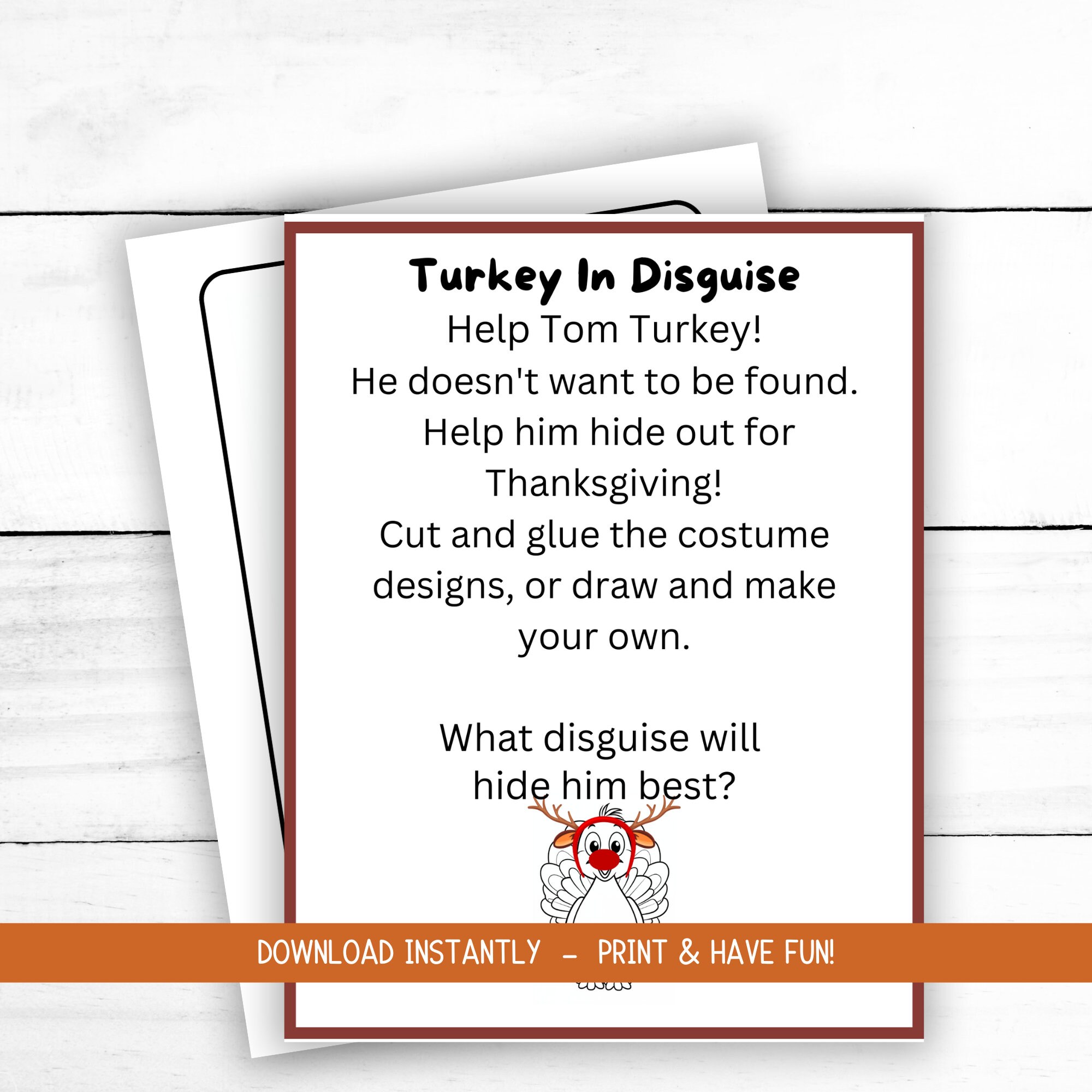Turkey in Disguise | Turkey Craft Printable | Thanksgiving Creative ...