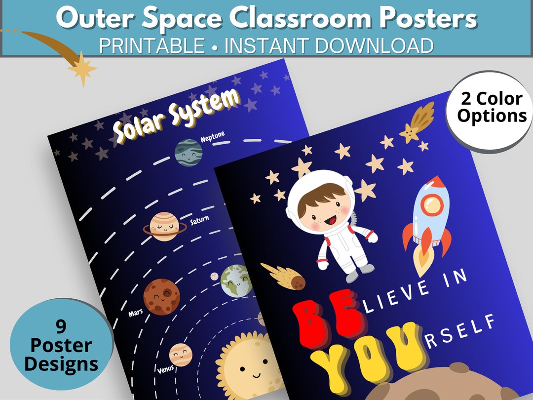 Solar System Classroom Posters, Classroom Decoration, Kindergarten ...