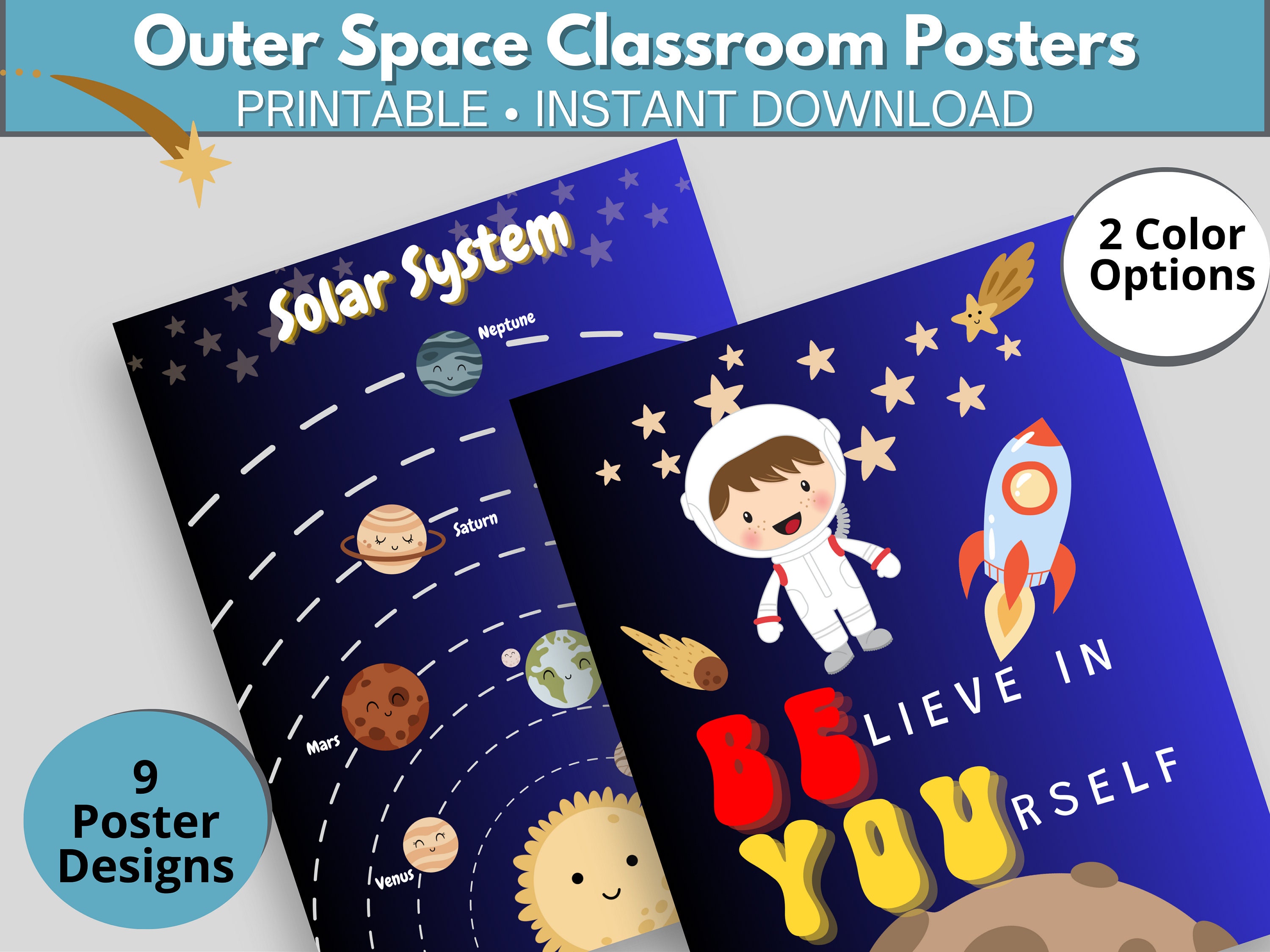 Solar System Classroom Posters Classroom Decoration - Etsy