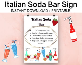 Italian Soda Bar Sign Make Your Own Italian Soda Sign - Etsy
