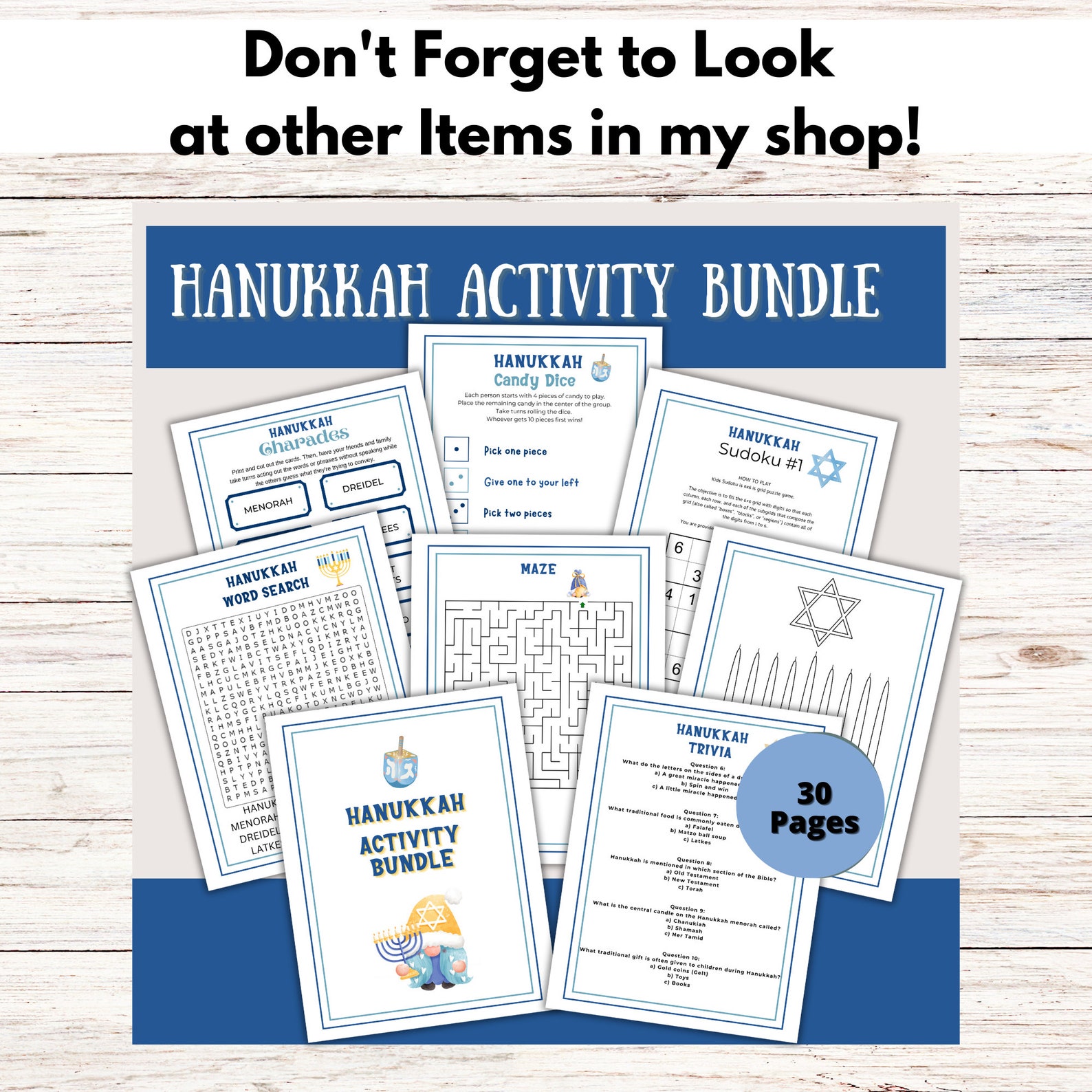 Hanukkah BINGO Game for Kids and Adults | Hanukkah Games | Hanukkah ...