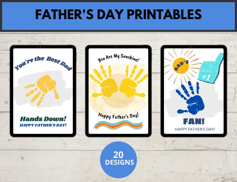 Father's Day Handprint Craft Bundle Kids Handprint Art - Etsy