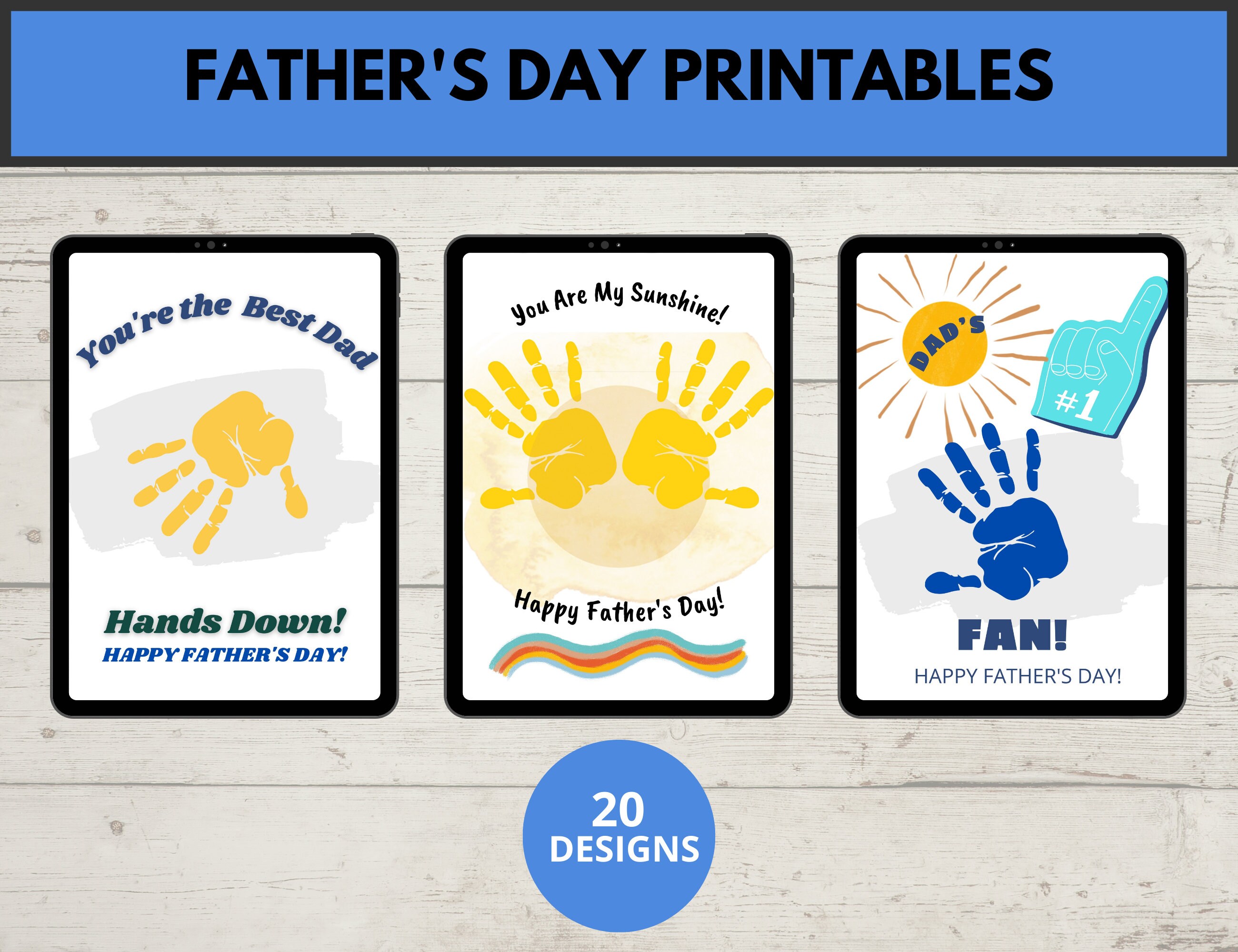 Father's Day Handprint Craft Bundle Kids Handprint Art - Etsy