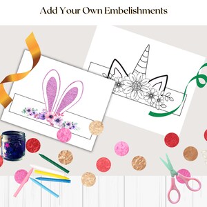 Spring Crown Printable, Flower Crown Template for Kids, DIY Spring ...