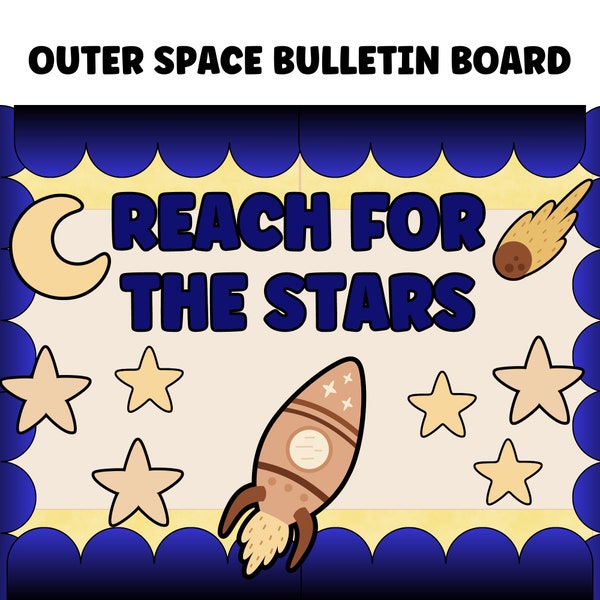 Printable Space Theme Bulletin Board - Etsy