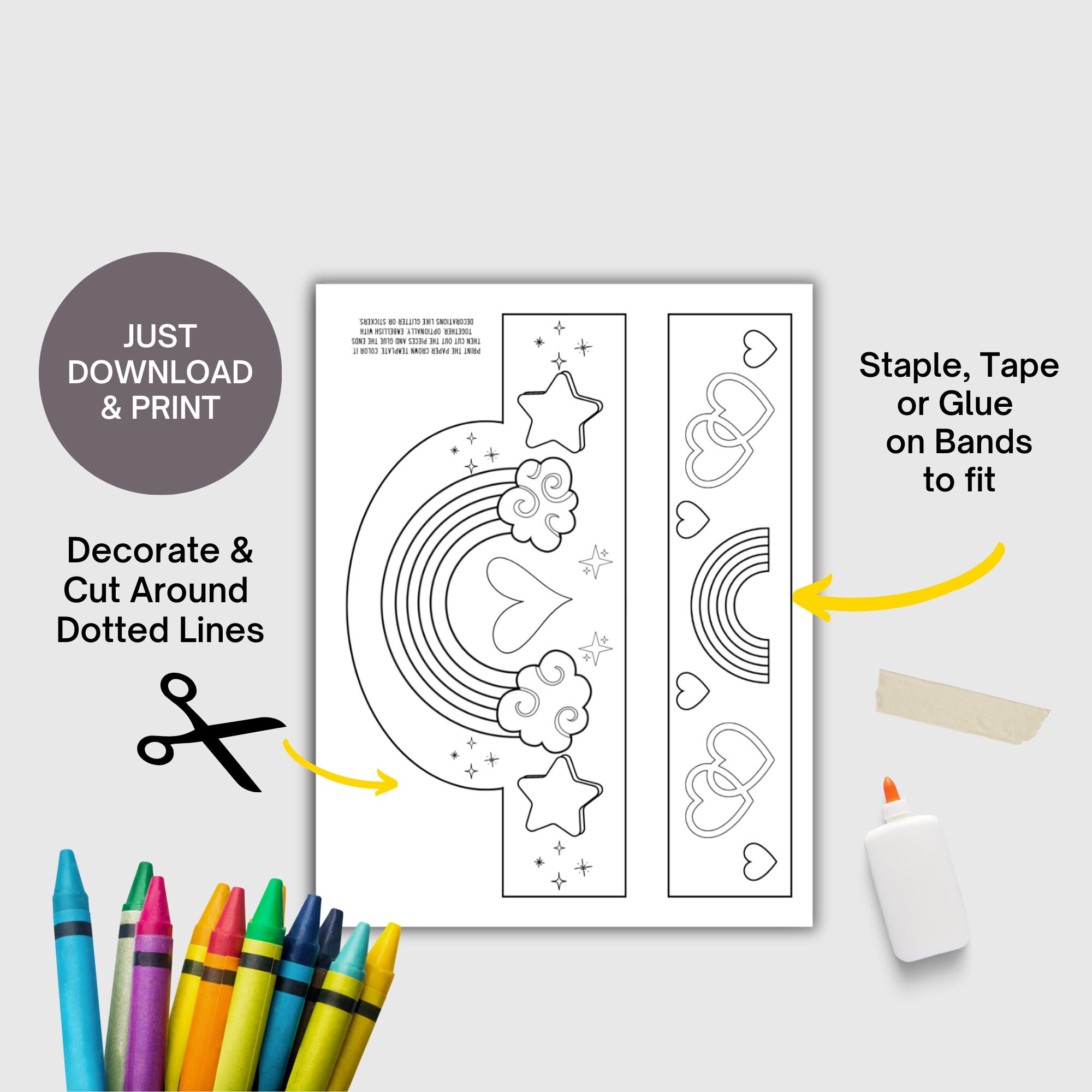 Pride Month Printable Crown Craft | DIY Celebration Craft | LGBTQ+ ...