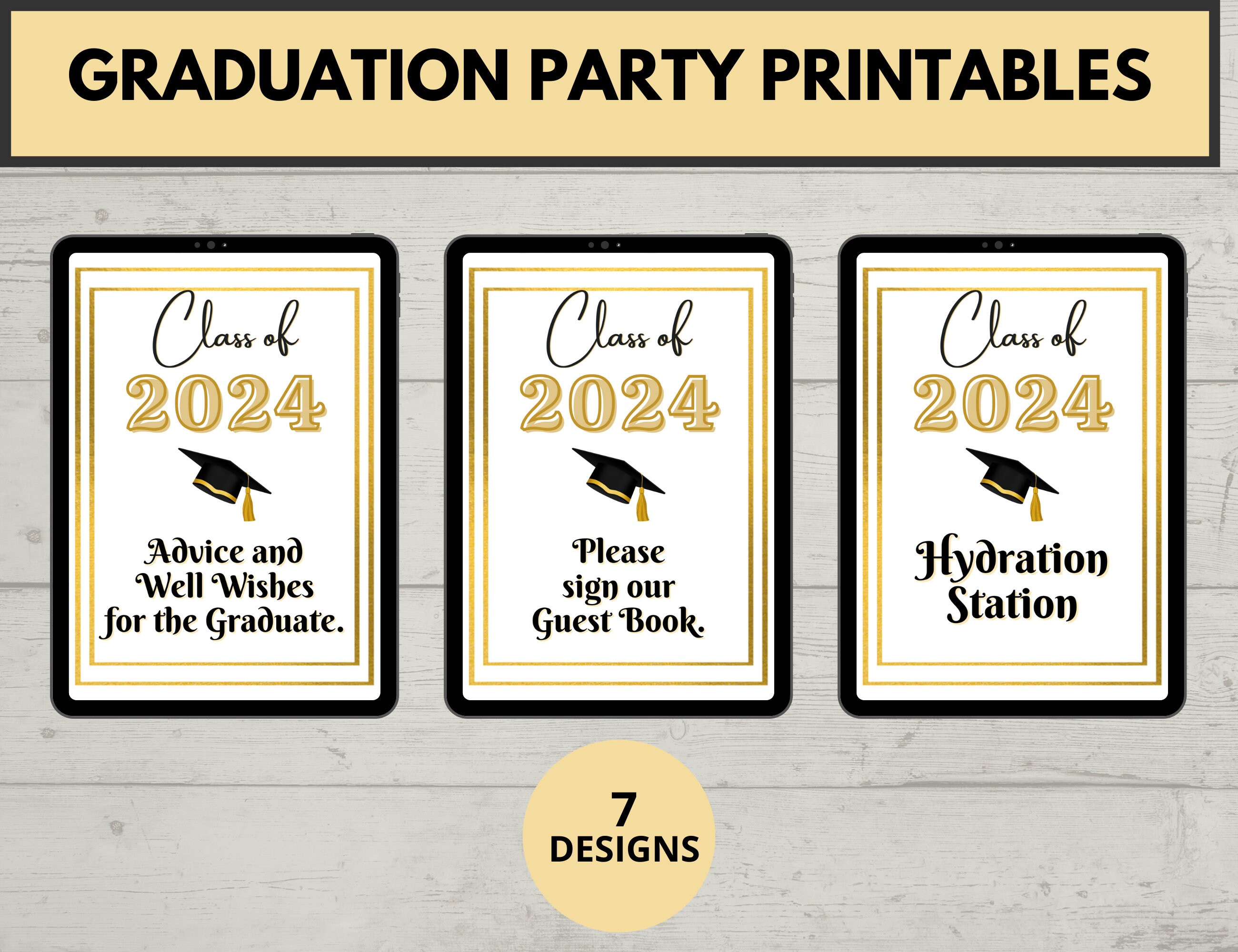 Graduation Party Table Signs Printable Grad Party Signs Graduation ...