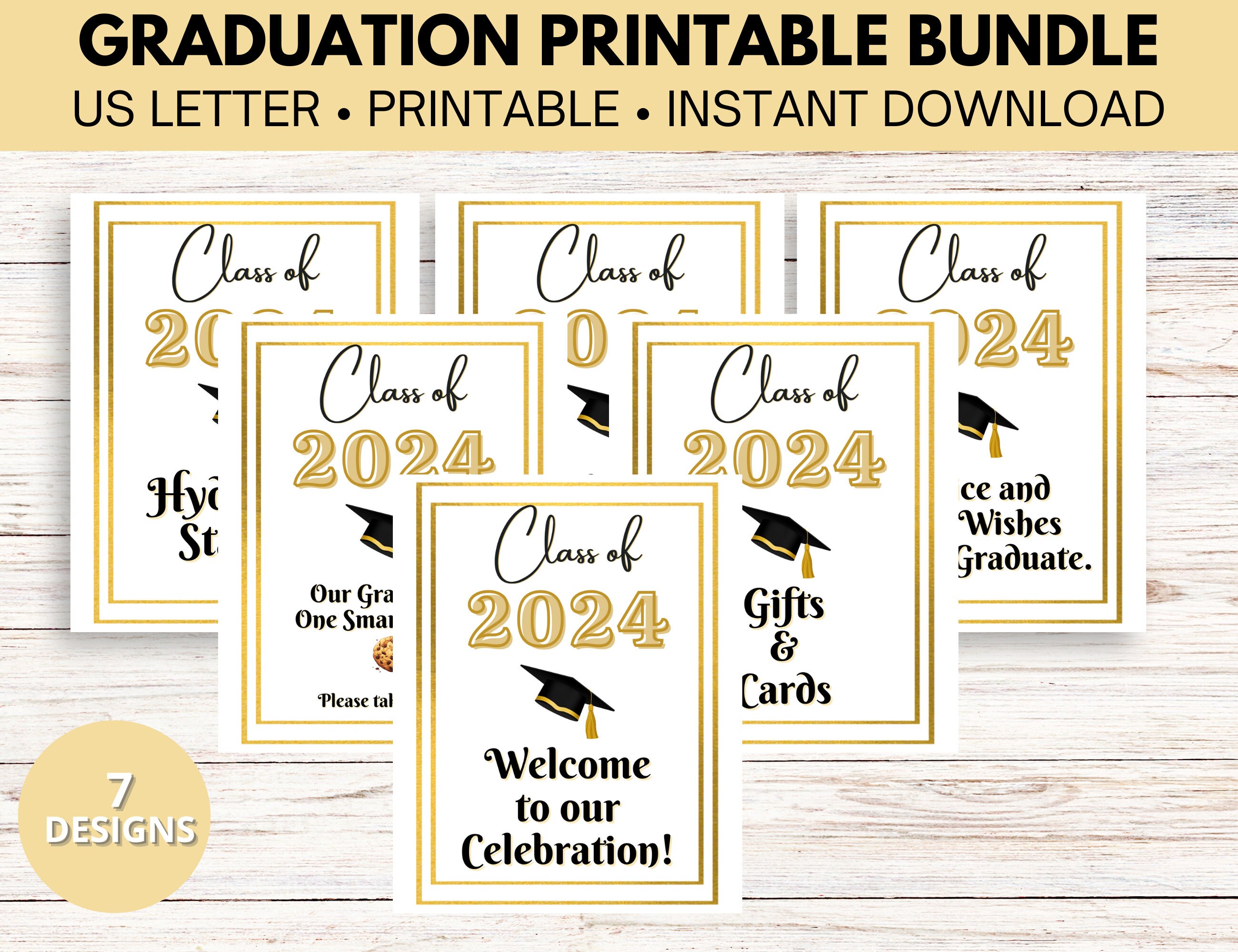 Graduation Party Table Signs Printable Grad Party Signs Graduation ...
