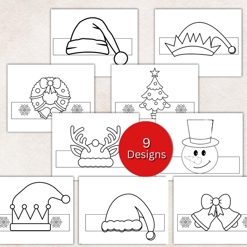 Winter Season Paper Crown Activity for Kids, Holiday DIY Printable Hat ...