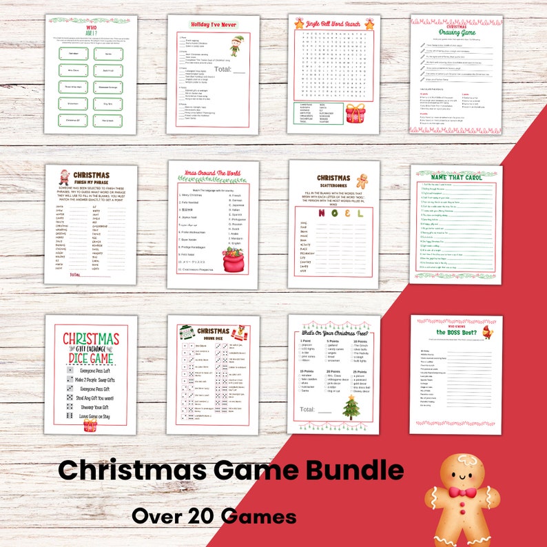 Christmas Game Bundle, Holiday Office Party Games, Christmas Party ...