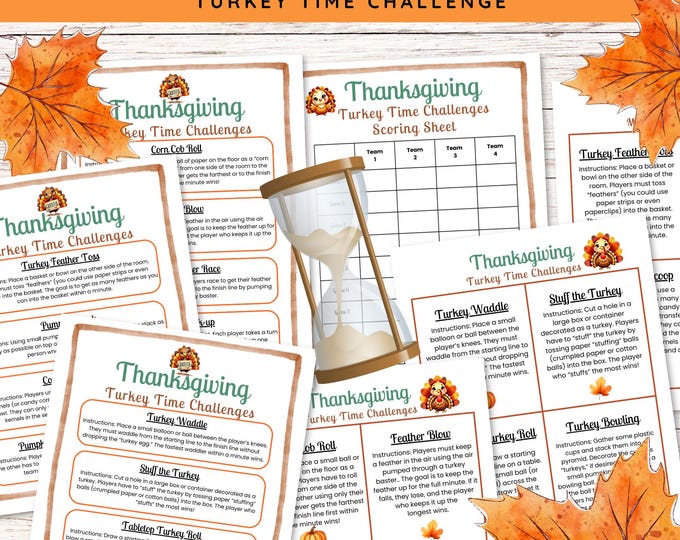 Turkey Time Challenge | Thanksgiving Party Games for Kids & Families ...