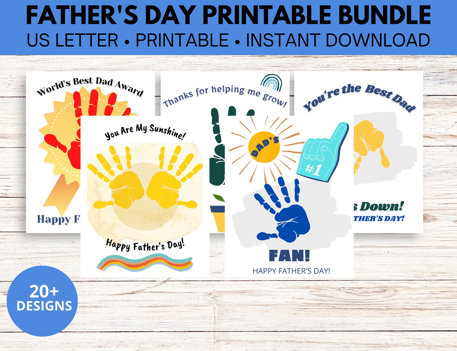 Father's Day Handprint Craft Bundle | Kids Handprint Art | Dad Keepsake ...