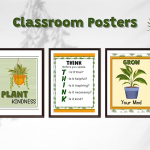 Plant Theme Classroom Posters, Kindergarten, Preschool, Elementary ...
