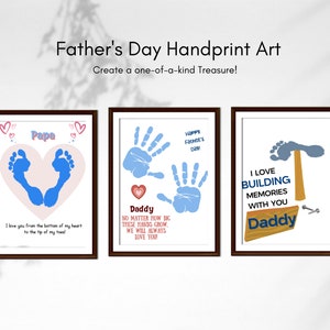 Father's Day Handprint Craft Bundle | Kids Handprint Art | Dad Keepsake ...