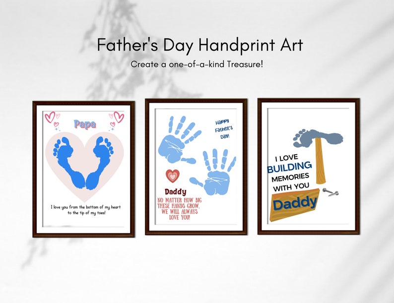 Father's Day Handprint Craft Bundle Kids Handprint Art - Etsy