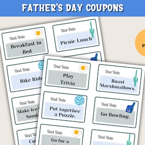Father's Day Coupon Book Printable | DIY Father's Day Gift | Printable ...