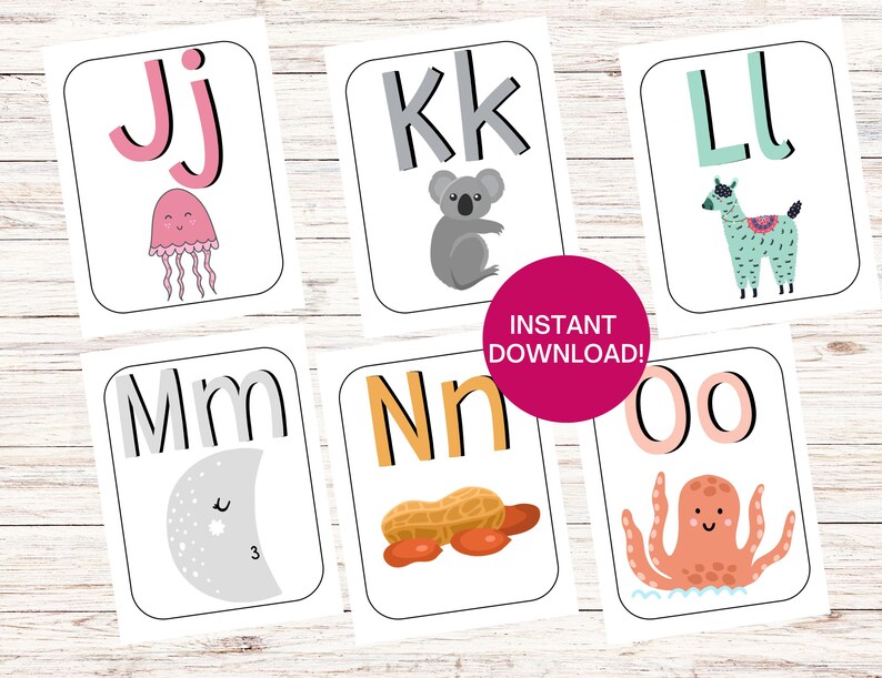 Classroom Alphabet Posters Kindergarten Posters Preschool - Etsy