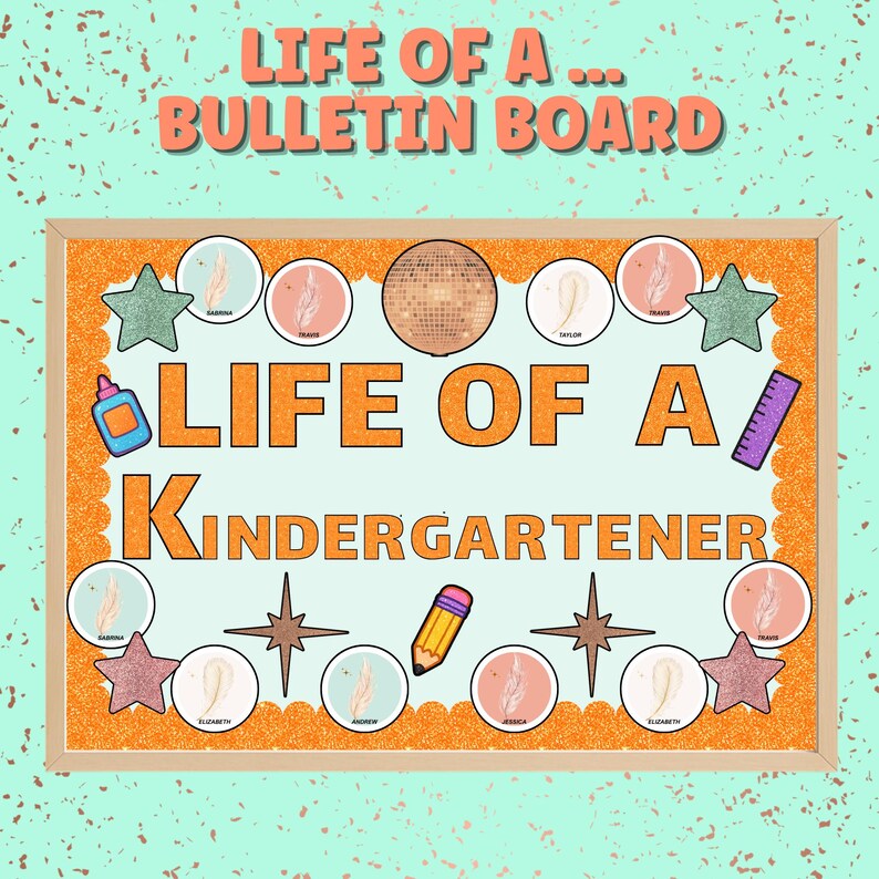 Showgirl Era Bulletin Board | Sparkly "life of A..." Grade Decorations ...