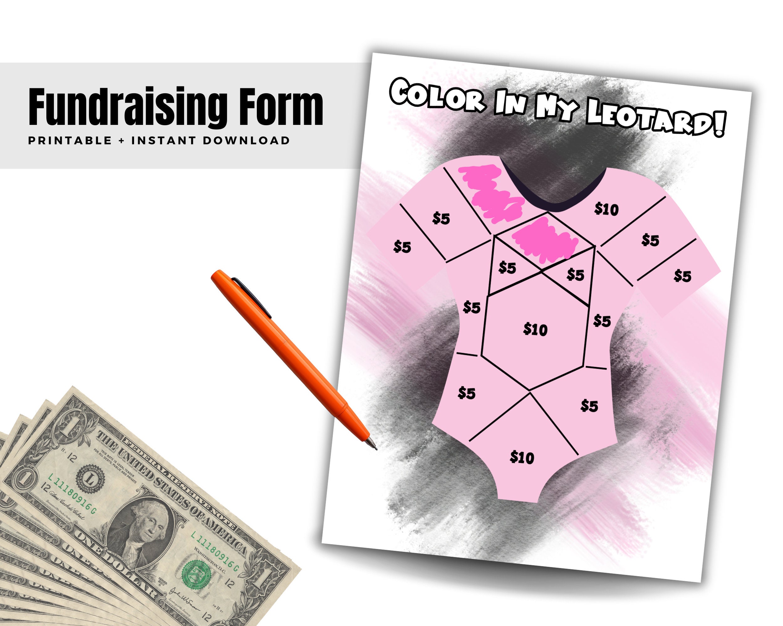 Dance Fundraiser - Gymnastics Fundraiser - Color My Leotard Fundraiser ...