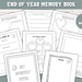 End of Year Memory Book Kindergarten Memory Book School Year Keepsake ...