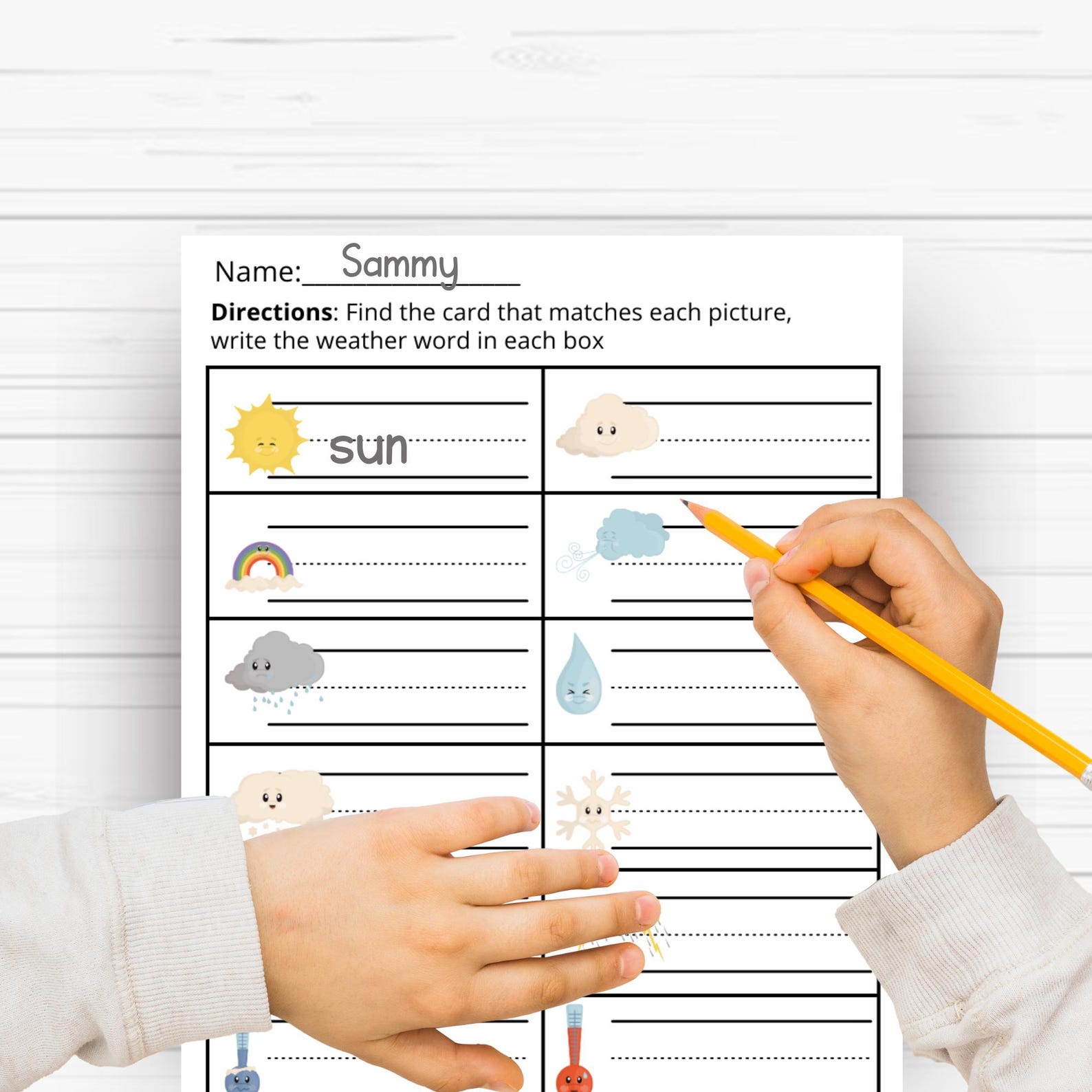Weather Write the Room | Printable Weather Vocabulary Activity for Kids ...