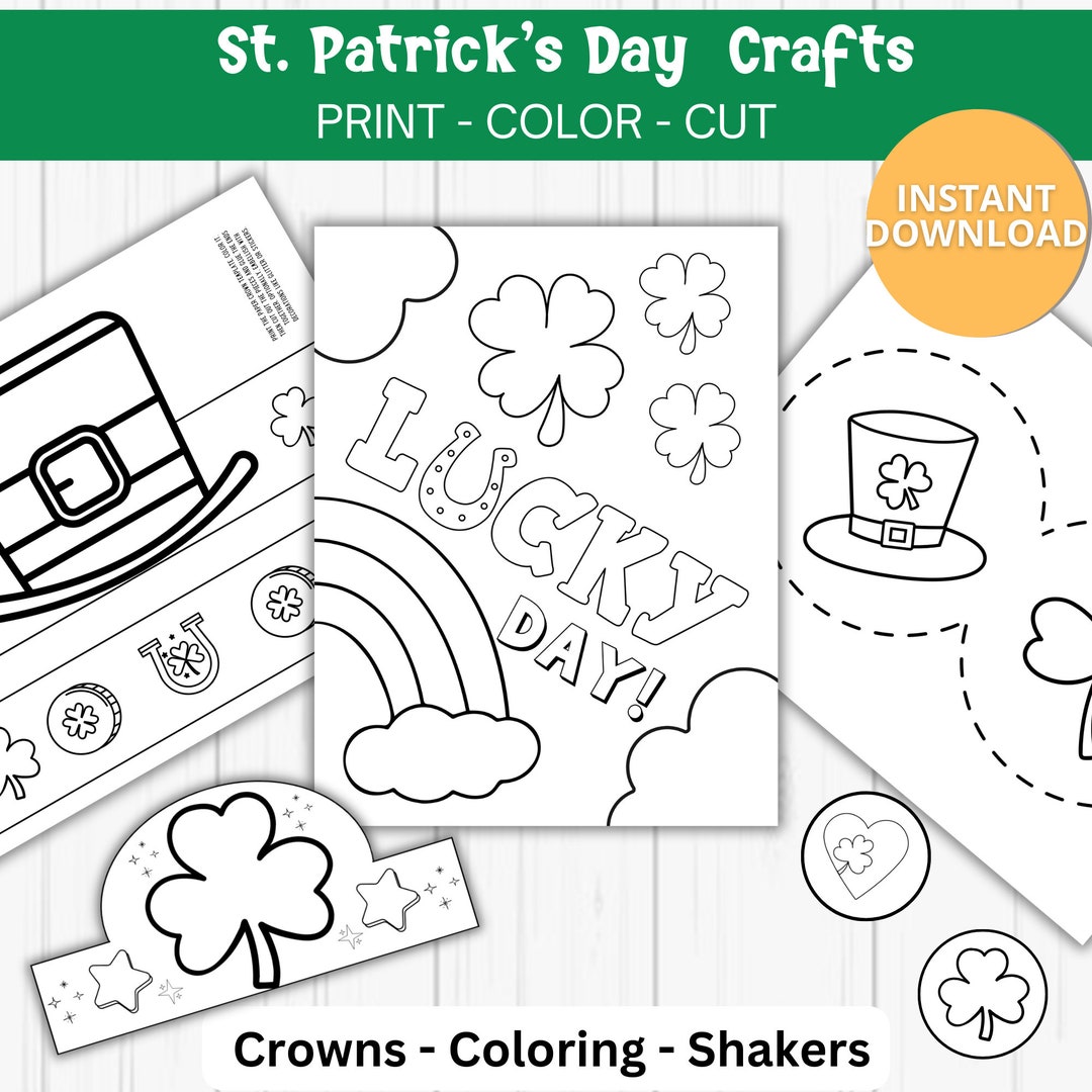 St. Patrick's Day Crafts | Leprechaun Hat Paper Crowns | St. Patrick's ...