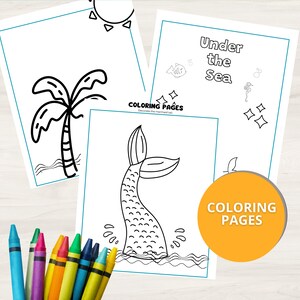 Summer Kids Activity Bundle, Summer Coloring Pages, Word Search, Summer ...