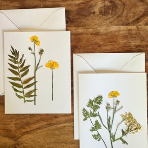 Pressed Flower Cards - Etsy