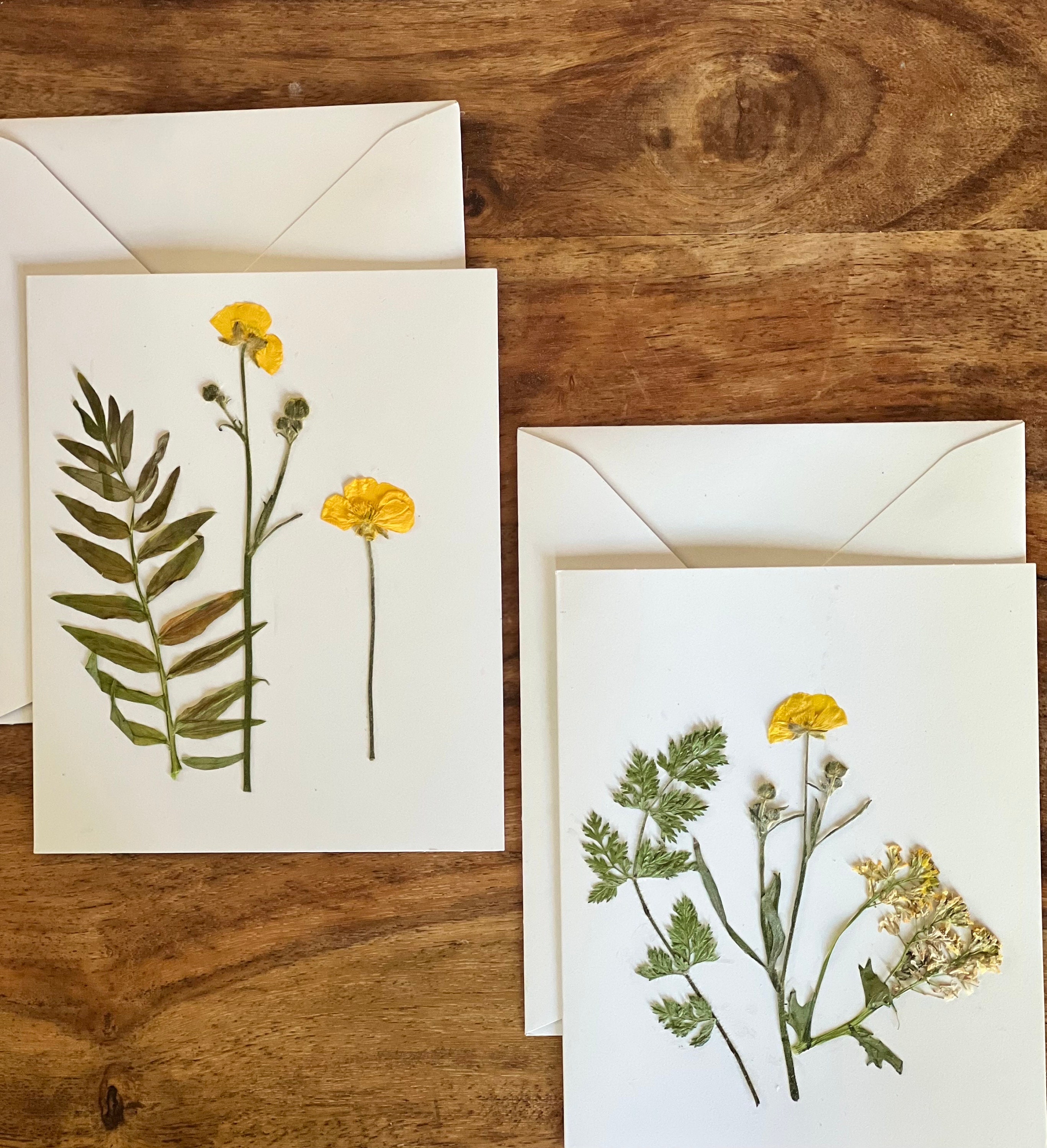 Pressed Flower Cards - Etsy