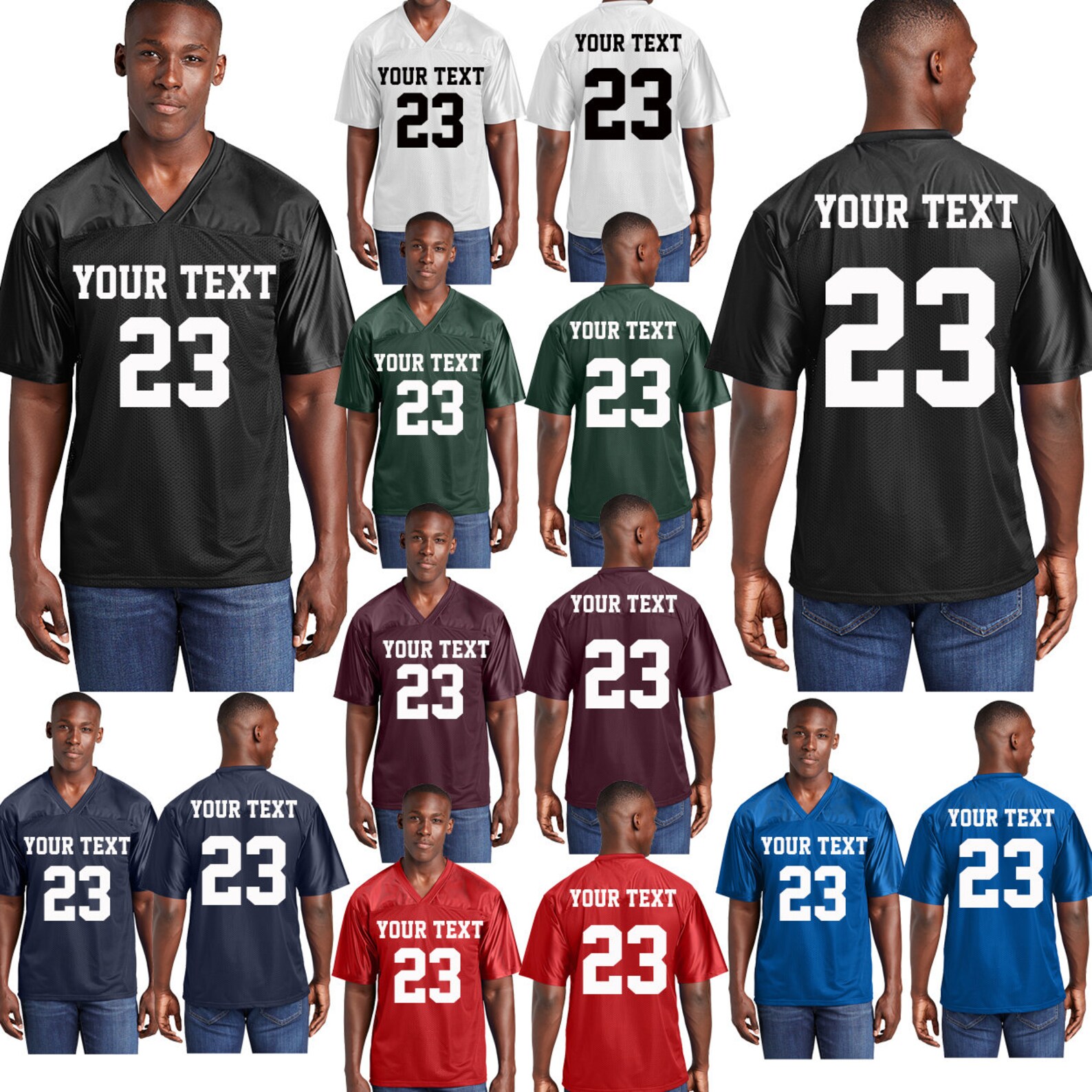 Custom Team Jersey, Personalized Name & Number Jersey, Mens Mesh Sports ...