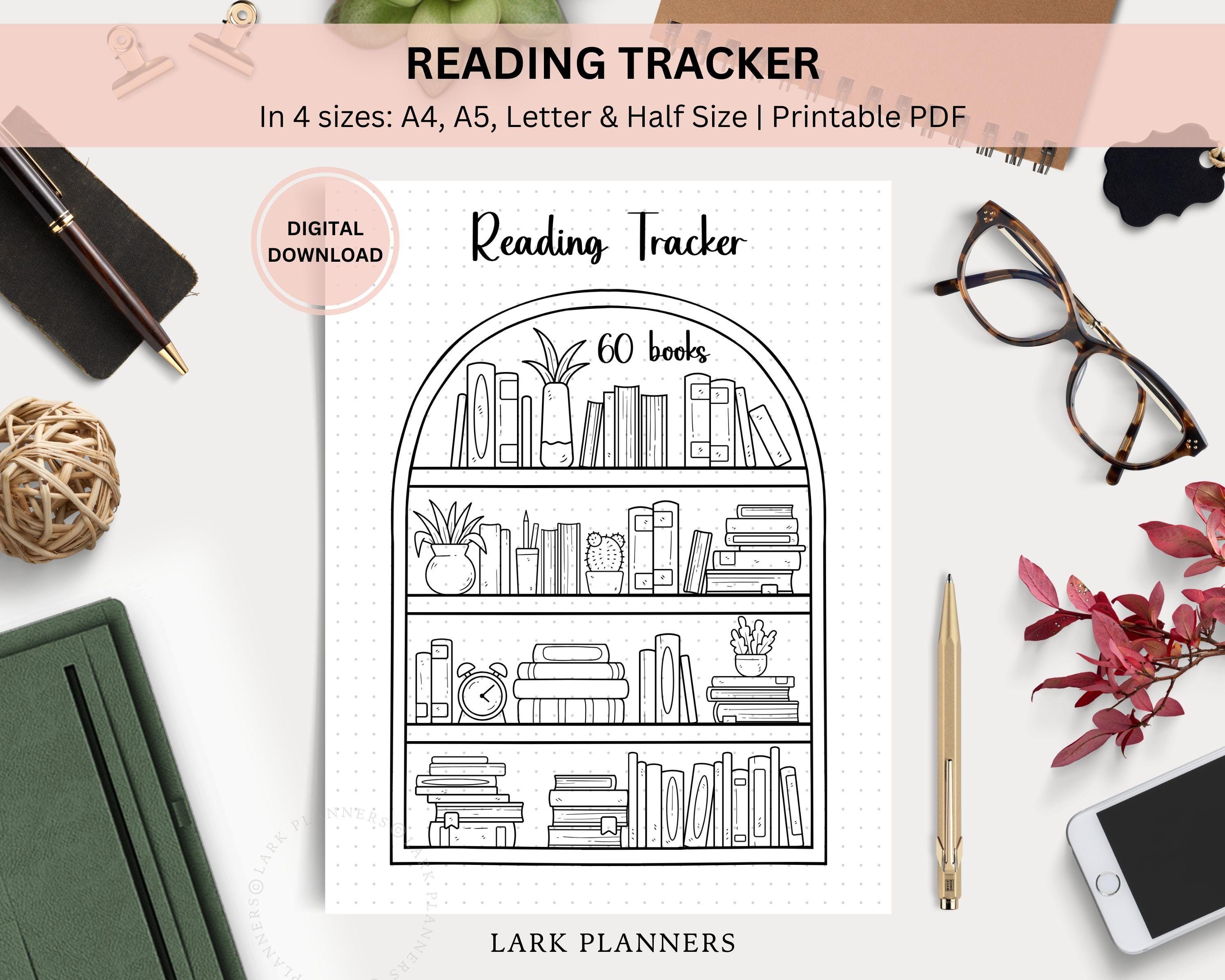 Bullet Journal Reading Tracker Printable, Reading Journal Page, Book ...
