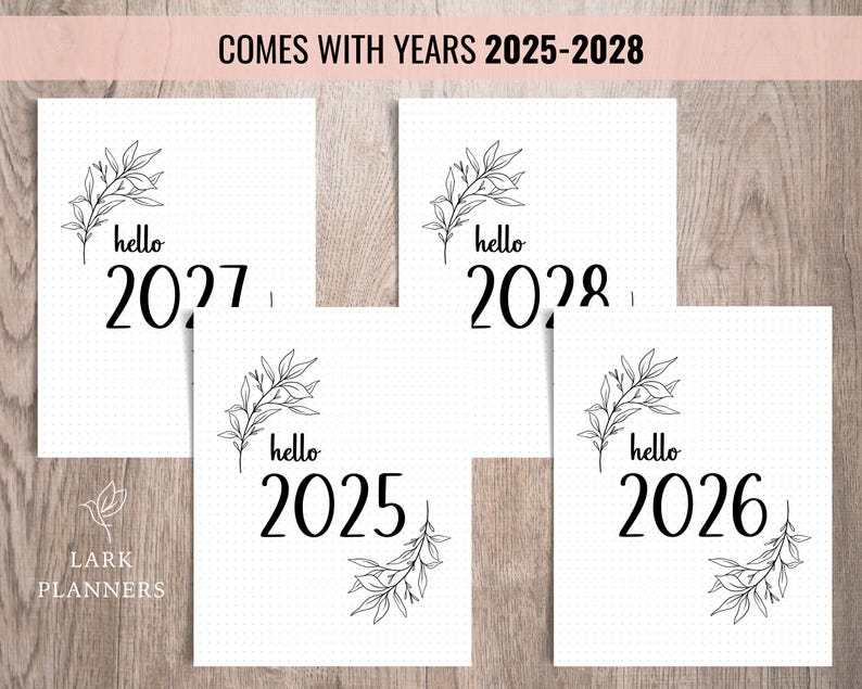 2025 Journal Cover Page, Printable 2025 Title Page, 2025 Planner Cover ...