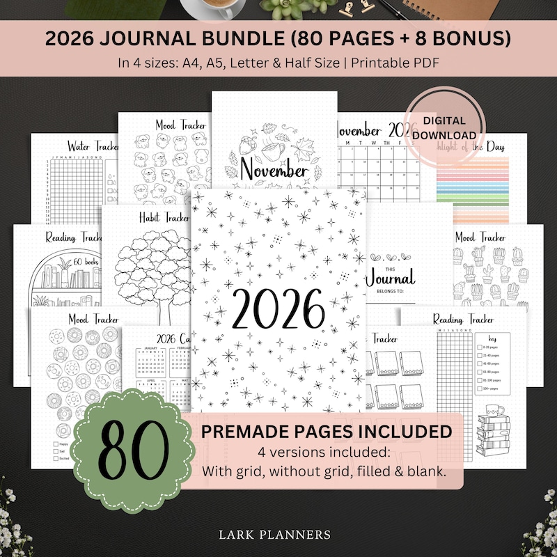 Trackers A5 Month Page - Etsy