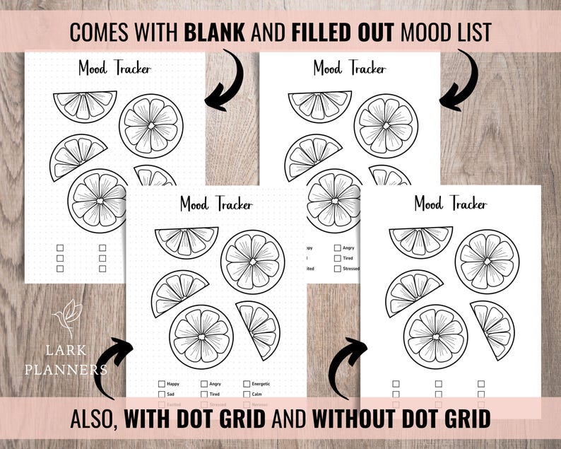 Lemon Fruit Mood Tracker, Printable Journal Page, Feelings Tracker ...