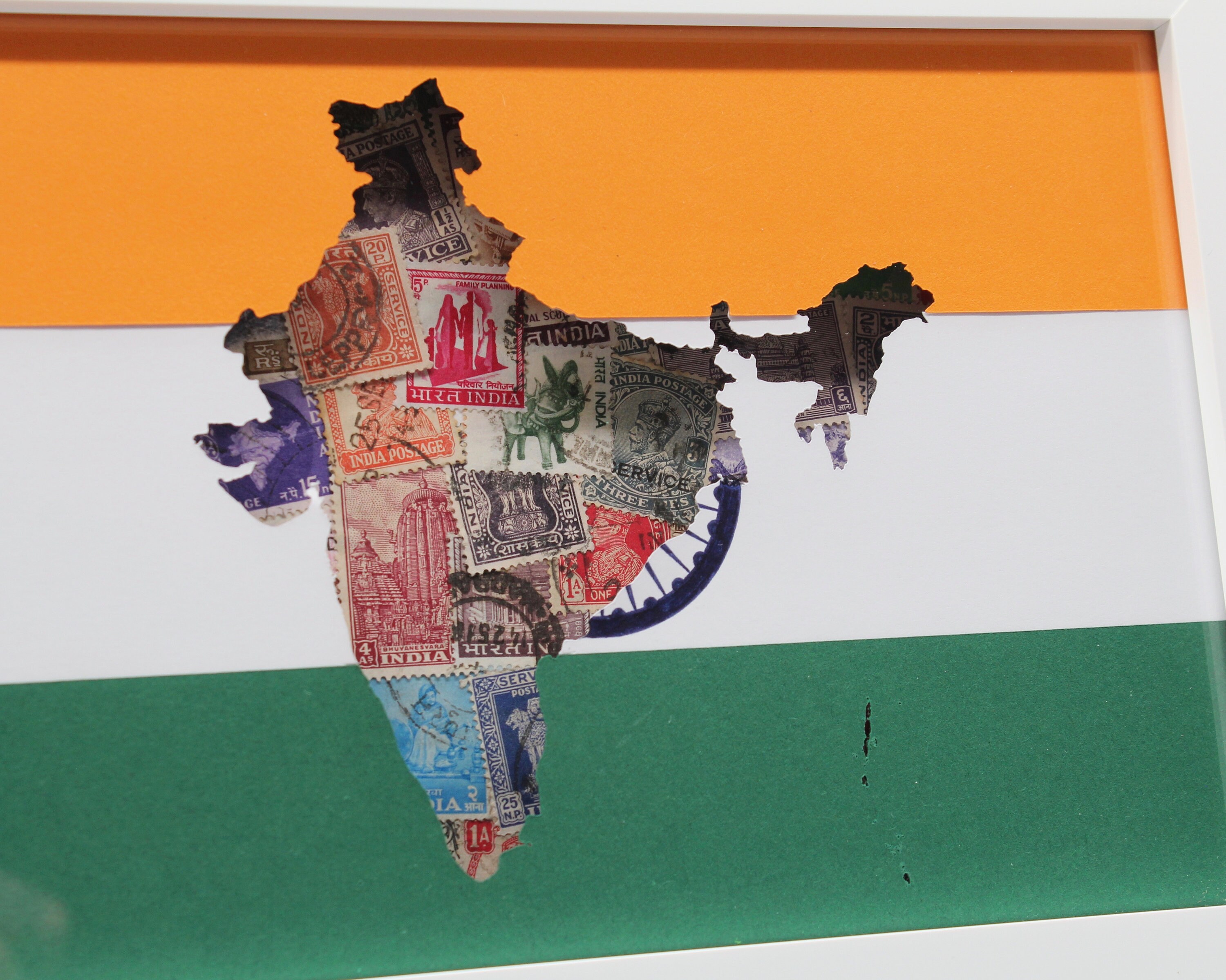 Frame of India Flag Country With India Stamps - Etsy